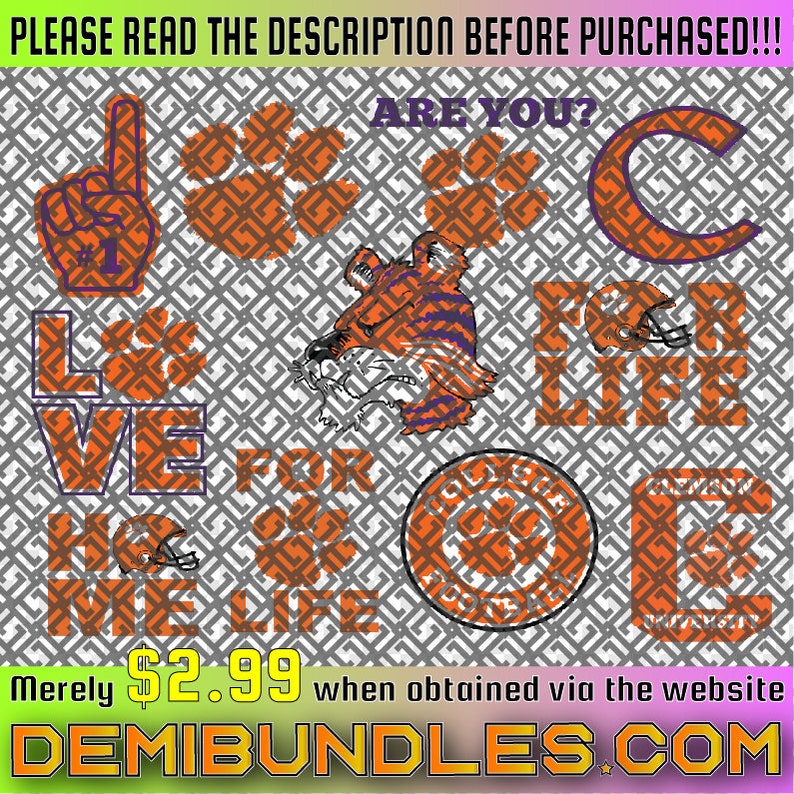 Clemson-tigers Football Team Bundle Svg, N-C-A-A Teams Svg, N-C-A-A Svg ...