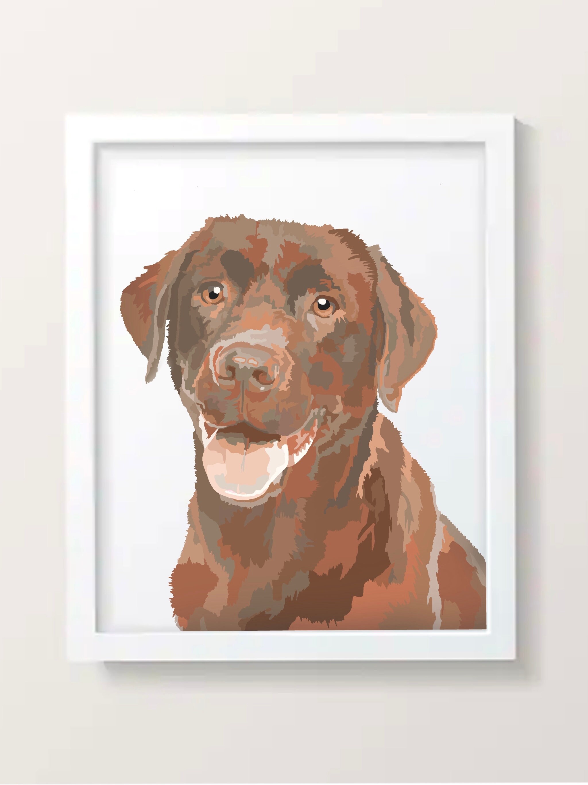Chocolate Lab Print - Etsy