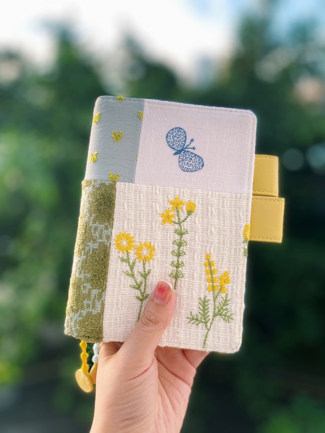 Patchwork Mina Hobonichi Cover for Planner, Journal, Agenda With Pen Loops, Perfectly for ...