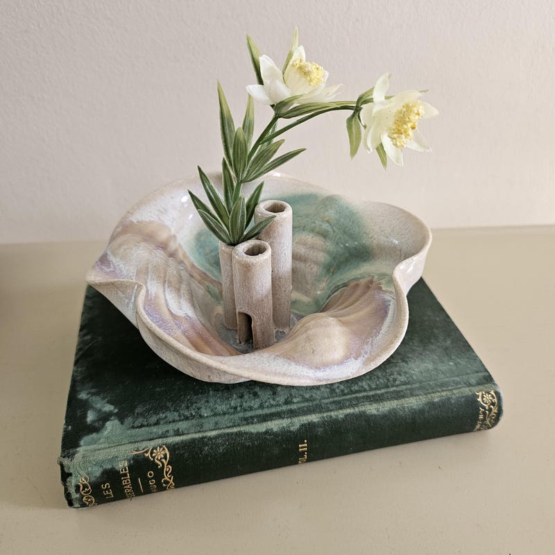 Vintage Floral Frog Vases - Etsy