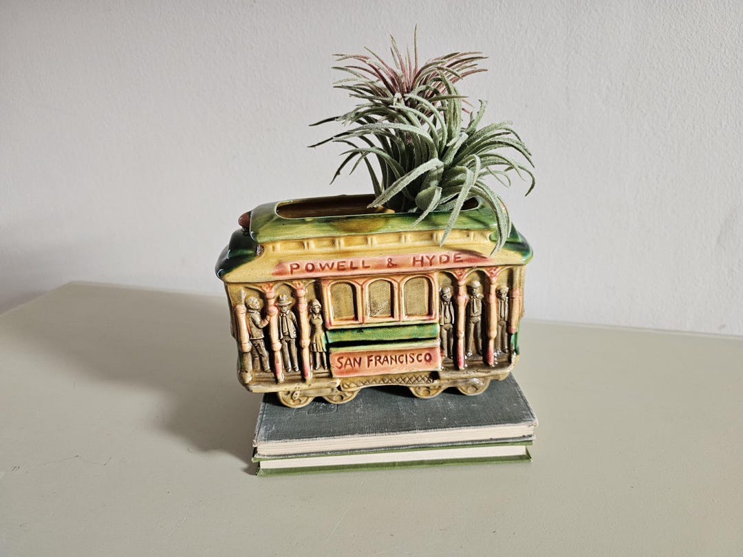 Vintage San Francisco Train Planter | Powell-hyde Cable Car | Succulent ...