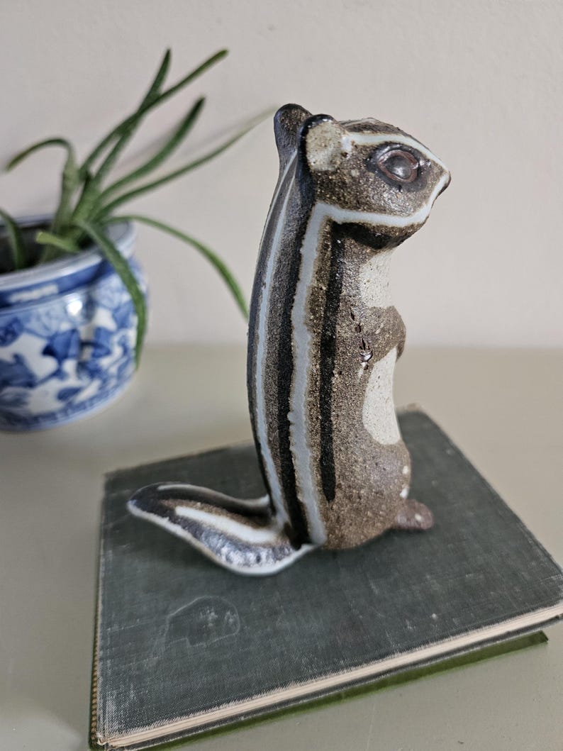 Vintage Ceramic Chipmunk Art Pottery Anderson Design Studio Maine Gift ...
