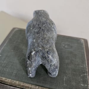 1960s Pair of Carved Soapstone Animals Handcarved Bear & Seal Figurines ...