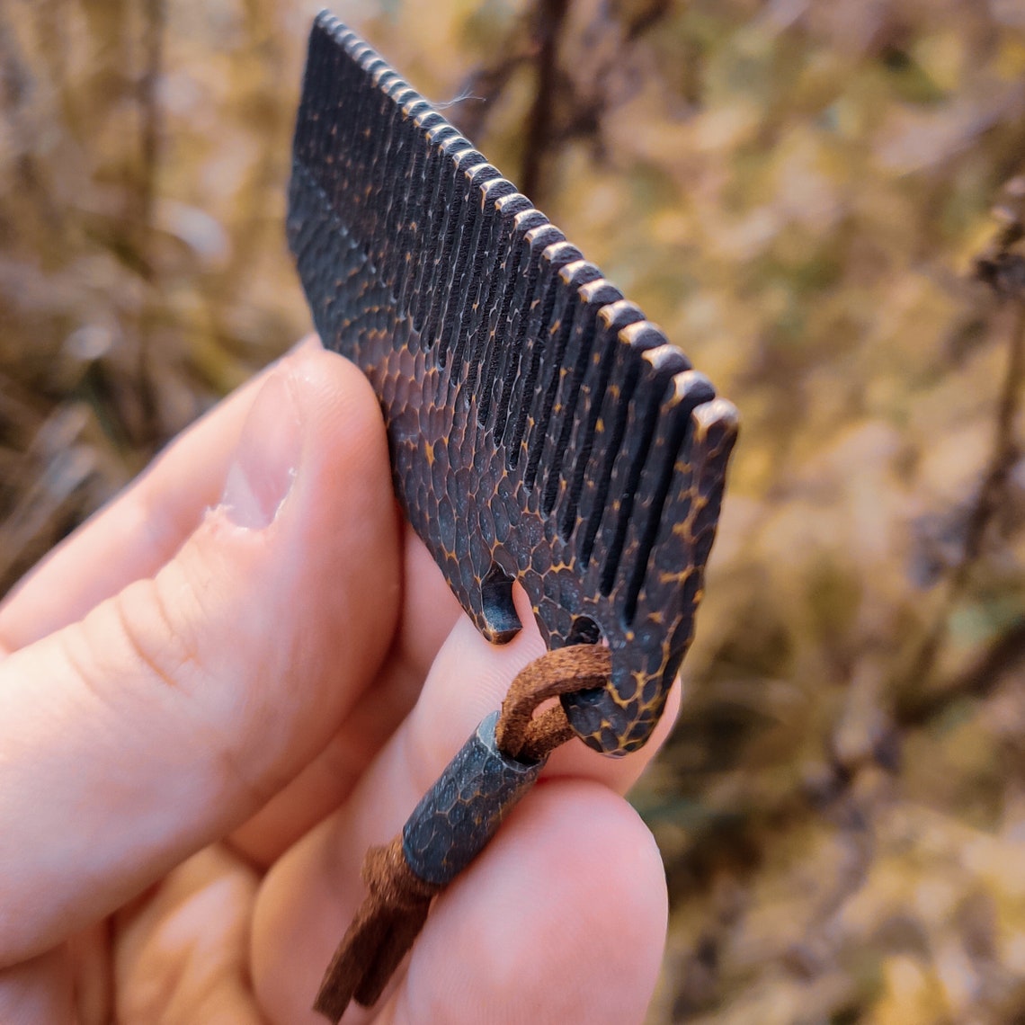 Brass Compact Textured Comb | Etsy
