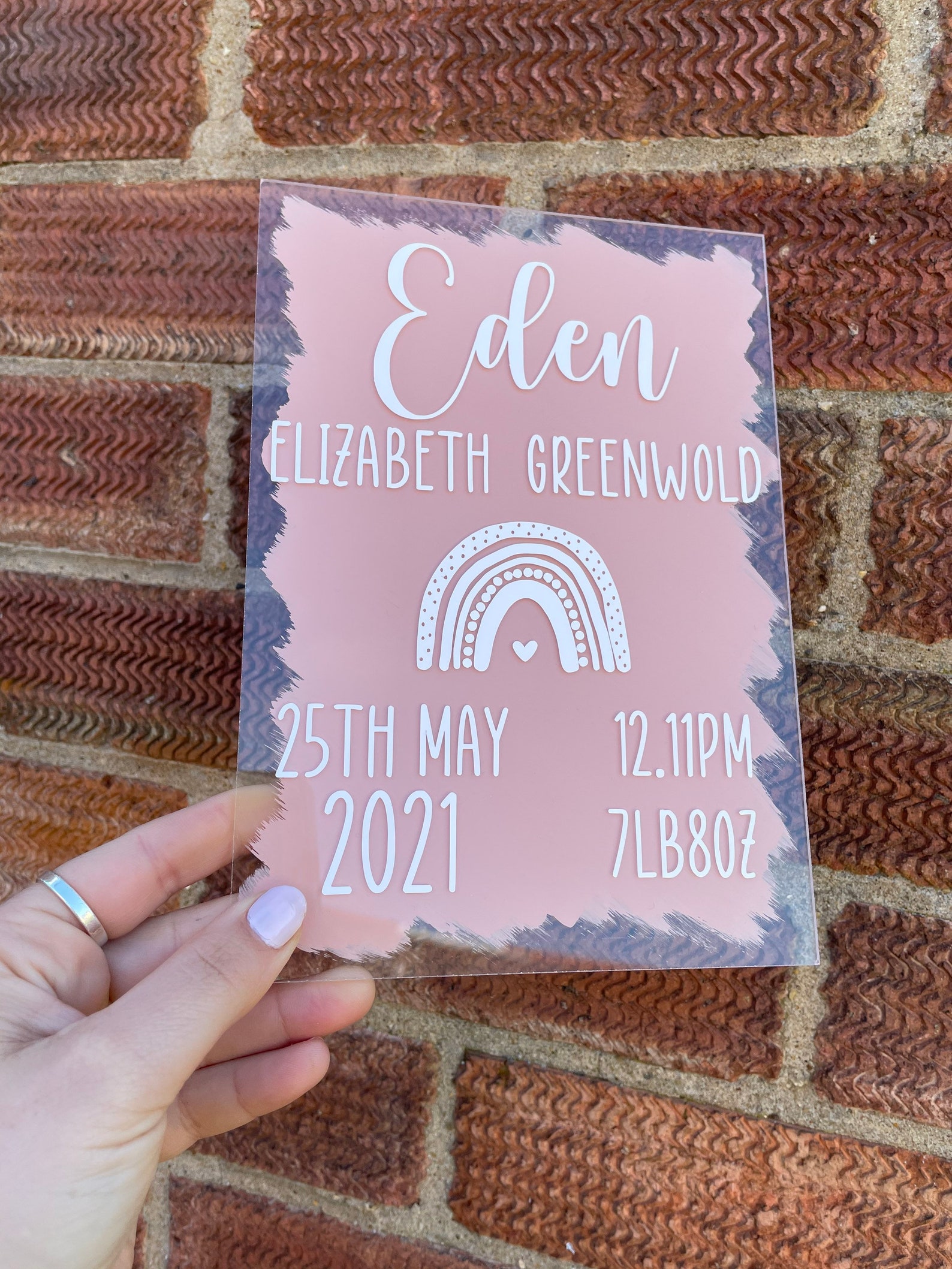 Baby announcement acrylic sign baby welcome sign nursery | Etsy