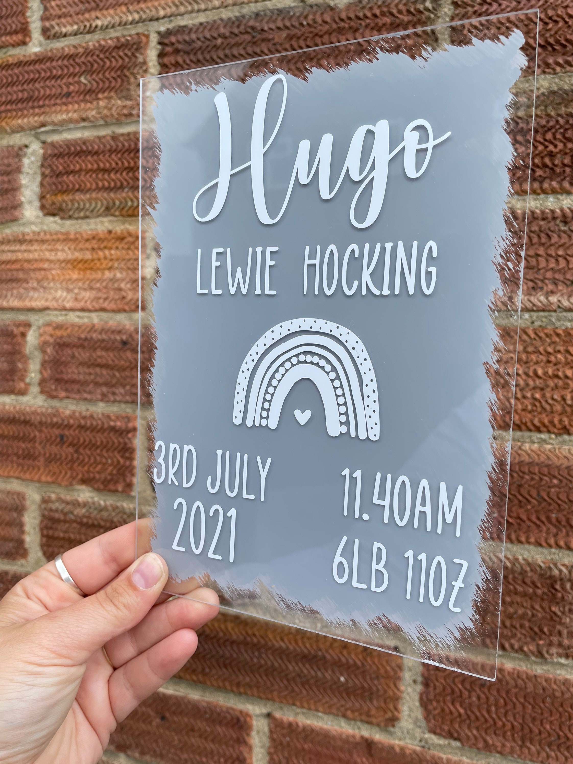 Baby Announcement Acrylic Sign Baby Welcome Sign Nursery - Etsy
