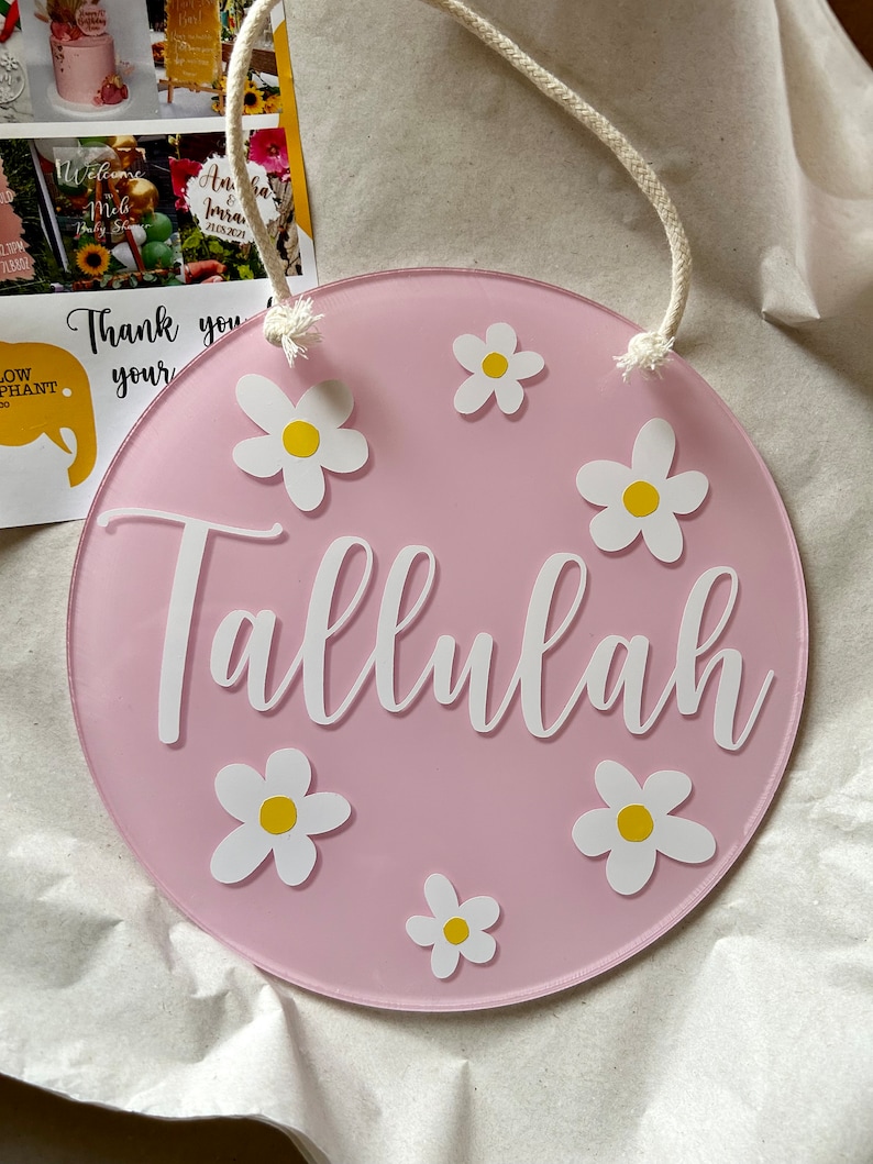Personalised Door Hanger, Childrens Bedroom Door Sign, Nursery Decor ...