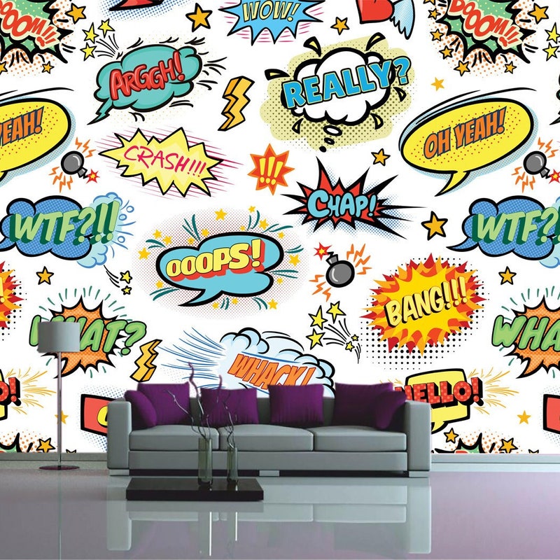 Pop Art Wallpaper - Etsy