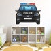 Police Car Decal Kids Car Vinyl Patrol Sticker Art Vinyl Home Poster ...
