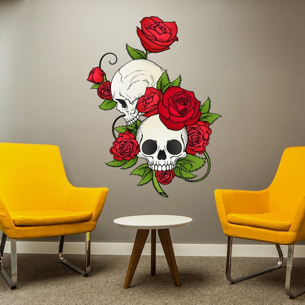 Red Skull Decal - Etsy