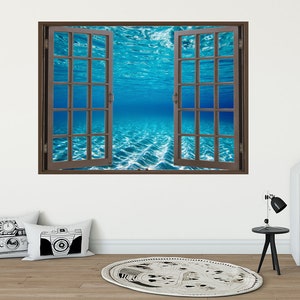 Underwater Decal Sea World Wall Art Nature Sticker Ocean Print Seascape ...