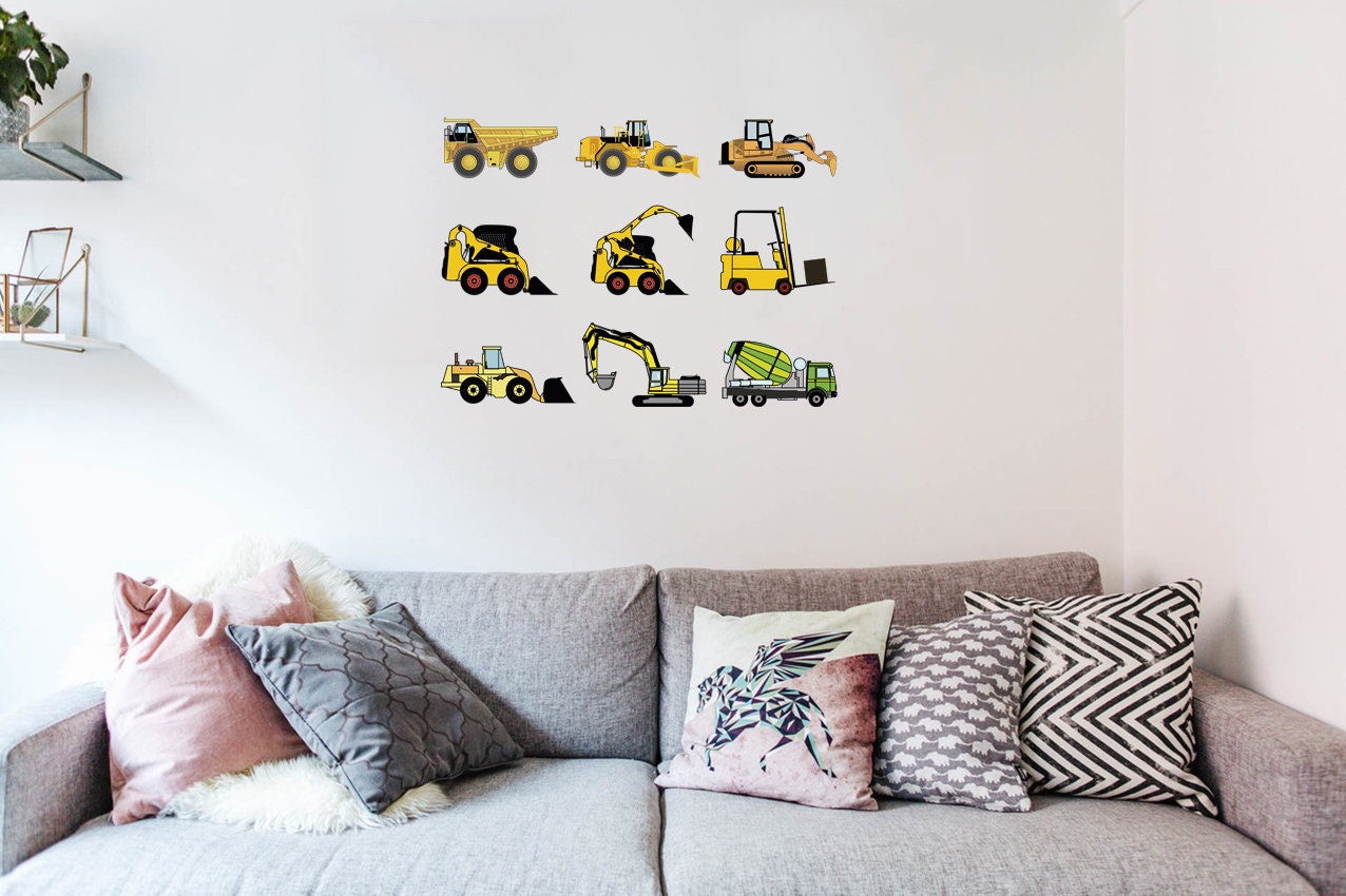 Construction Decal Dump Truck Decal Excavator Sticker - Etsy