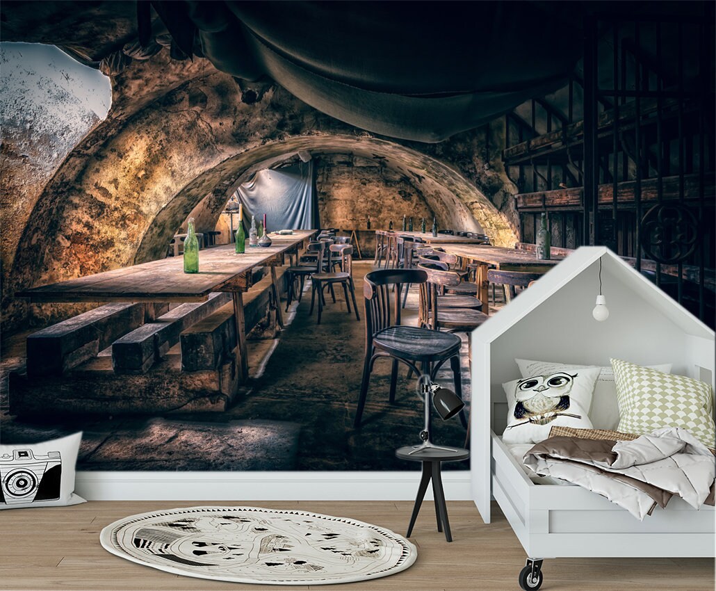 Beer Pub Wallpaper Loft Style Mural Dining Room Décor Bar Design Wall ...