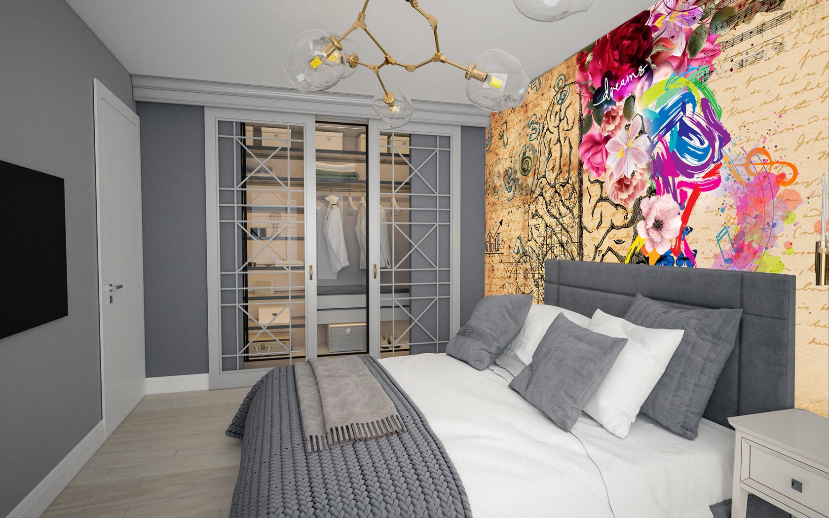 Human Brain Wallpaper Anatomy Mural Creative Wall Prints Abstract ...