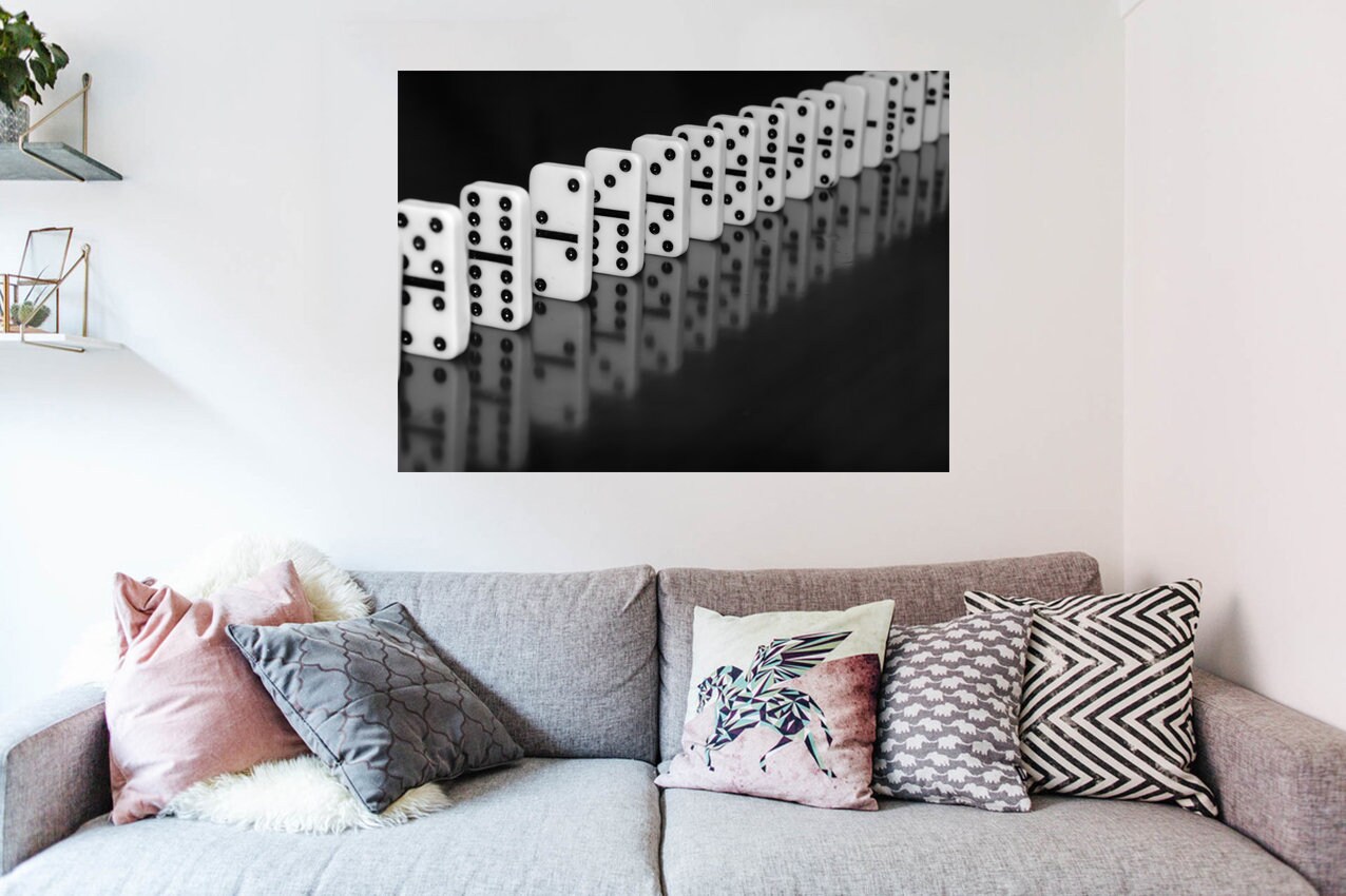 Domino Decal Dominoes Art Game Wall Sticker Playroom Prints - Etsy