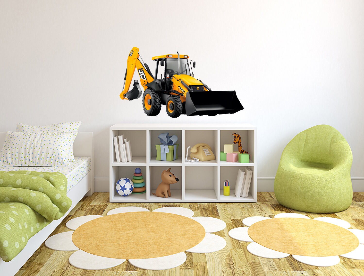 Excavator Decal Nursery Truck Vinyl Vehicles Sticker | Etsy