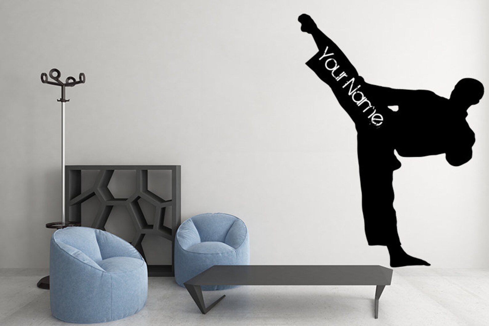 Karate Wall Decal Taekwondo Sticker Boys Custom Name Personalized Decal ...
