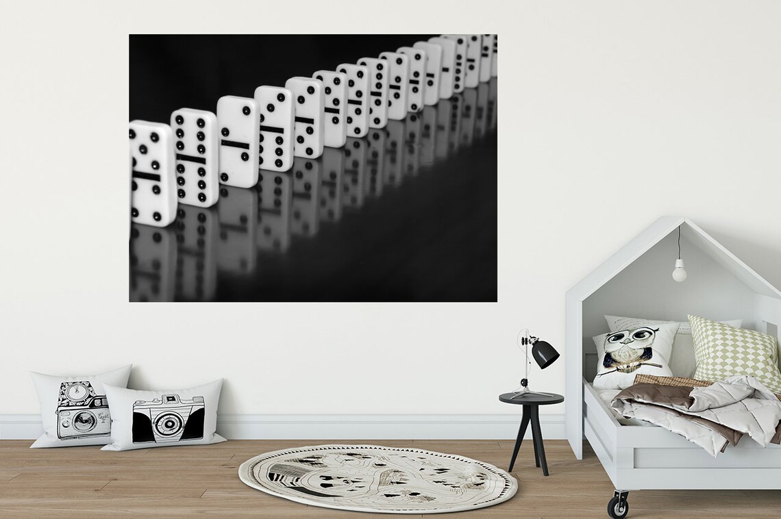 Domino Decal Dominoes Art Game Wall Sticker Playroom Prints - Etsy