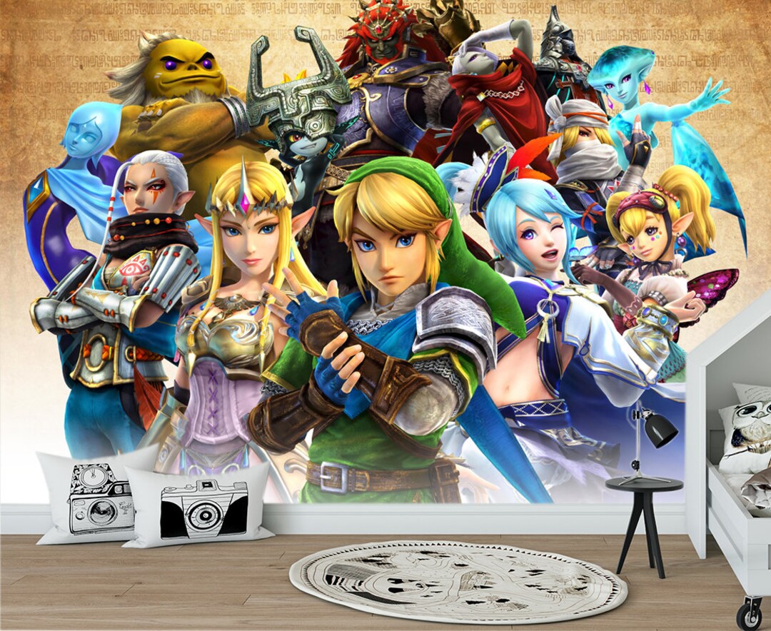 The Legend of Zelda Hyrule Warriors Mural Wallpaper Peel and Stick ...
