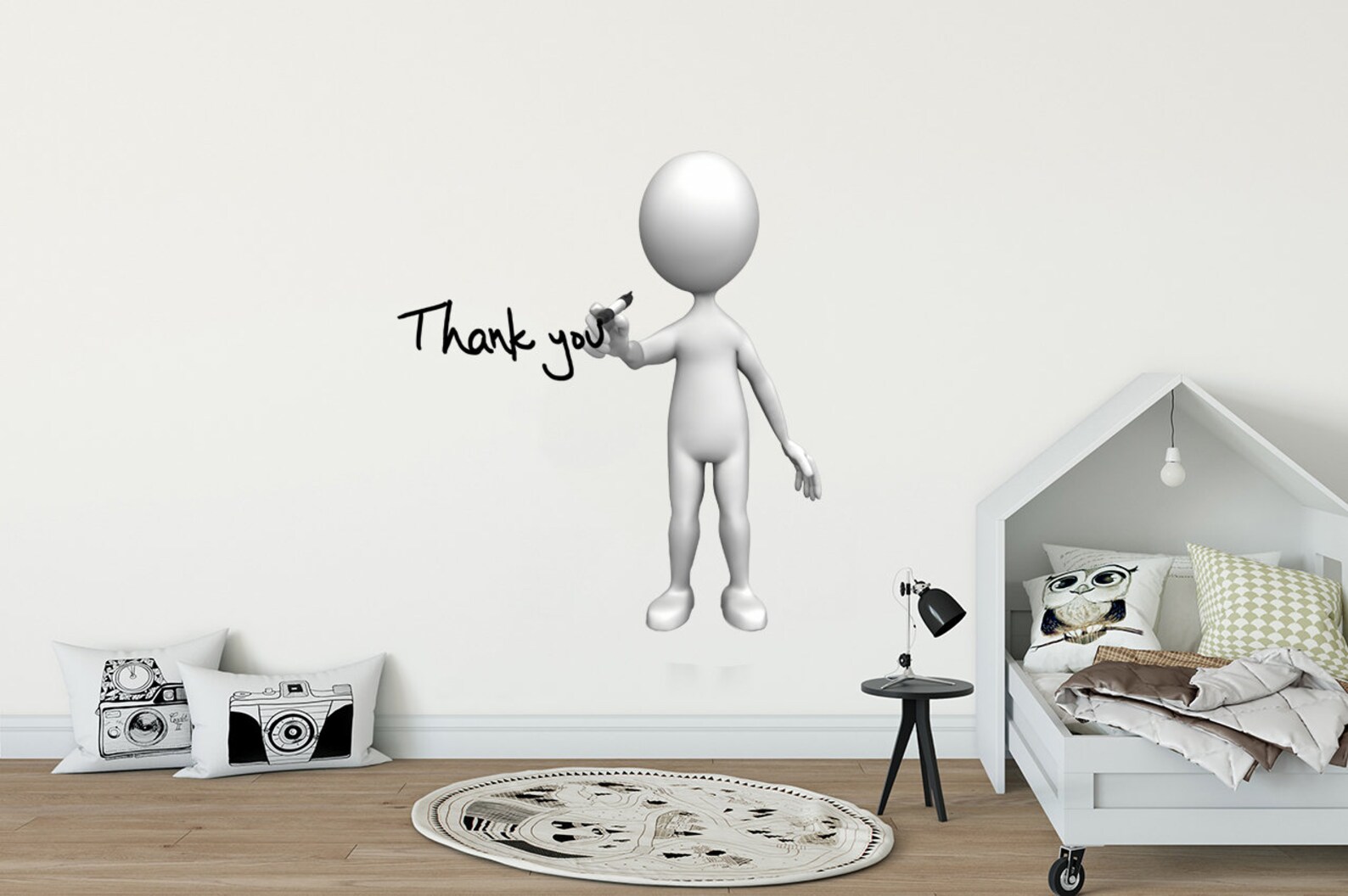 Thank You Decal Quote Vinyl Thanks Sticker Thankfulness Wall - Etsy UK