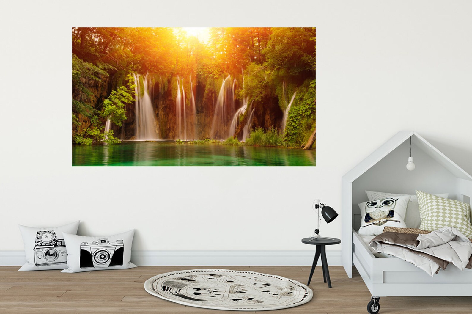 Waterfall Decal River Wall Décor Water Wall Sticker Rock - Etsy