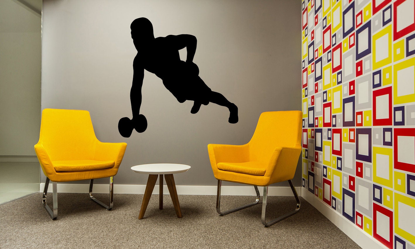 Gym Wall Decal Sport Print Gym Wall Sticker Motivational Wall - Etsy