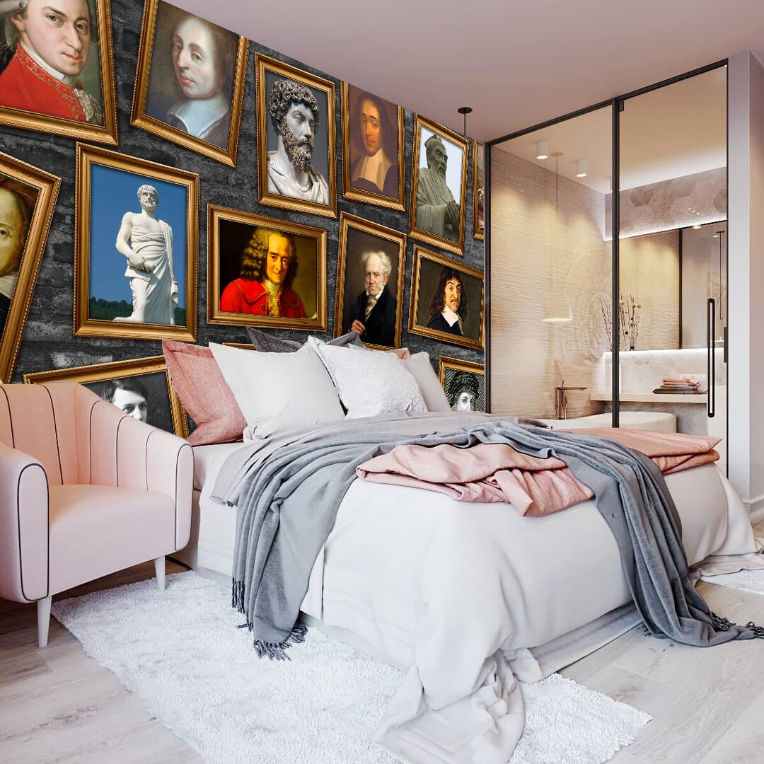 Famous People of the World Wallpaper World Legends Faces Mural - Etsy