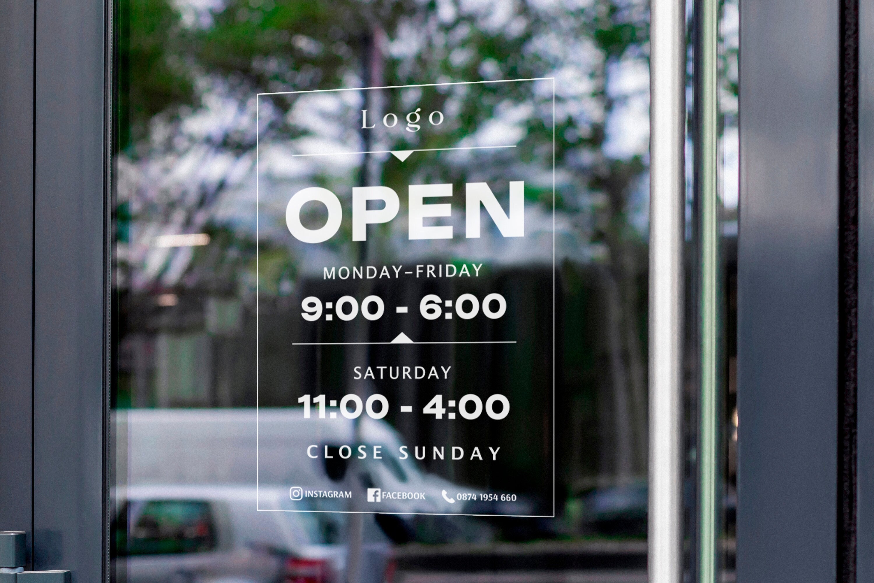 Window Decal Business Logo Decal Boutique Decal Storefront Sticker ...