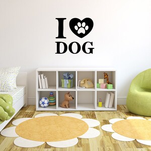 Love Dog Decal Your Dog Paw Print Custom Dog Name Dog Car Decal Paw ...