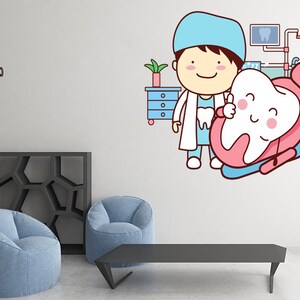 Dentist wall decal Baby tooth print Doctor kids art Nursery | Etsy