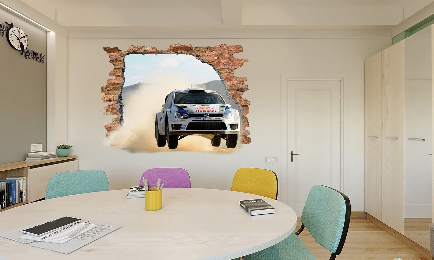 Racing Car Décor Childs Racing Decal Supercar Mural Sports Car - Etsy