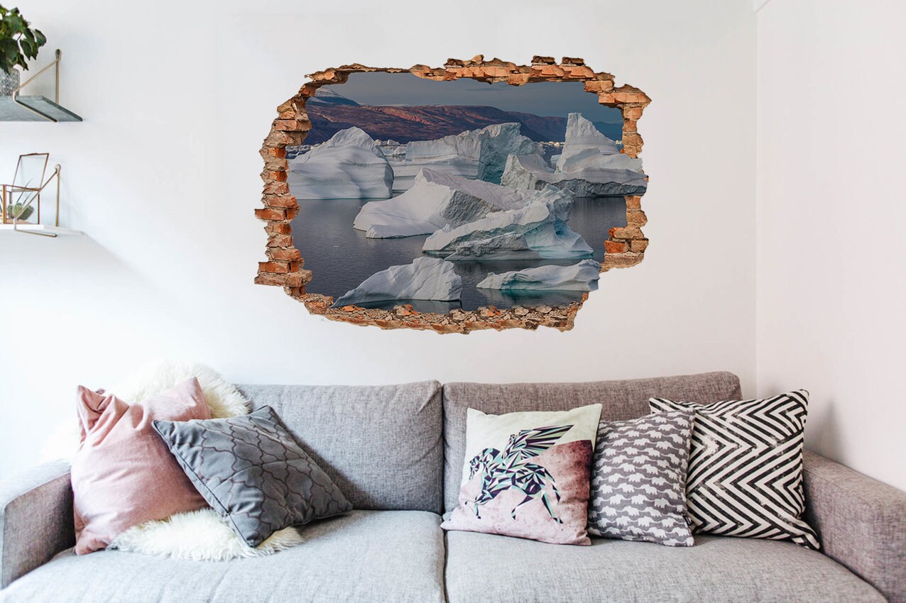 Glacier Decal Wall Art Decor Ice Print Rock Photo Stone Gift - Etsy