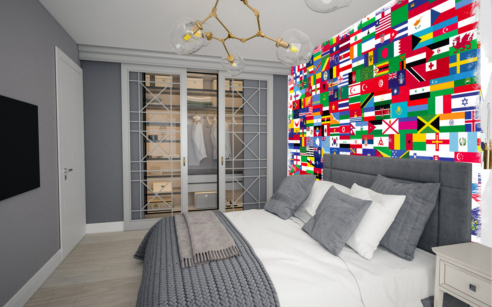 Flags of Countries of the World Wallpaper Educational Print National ...