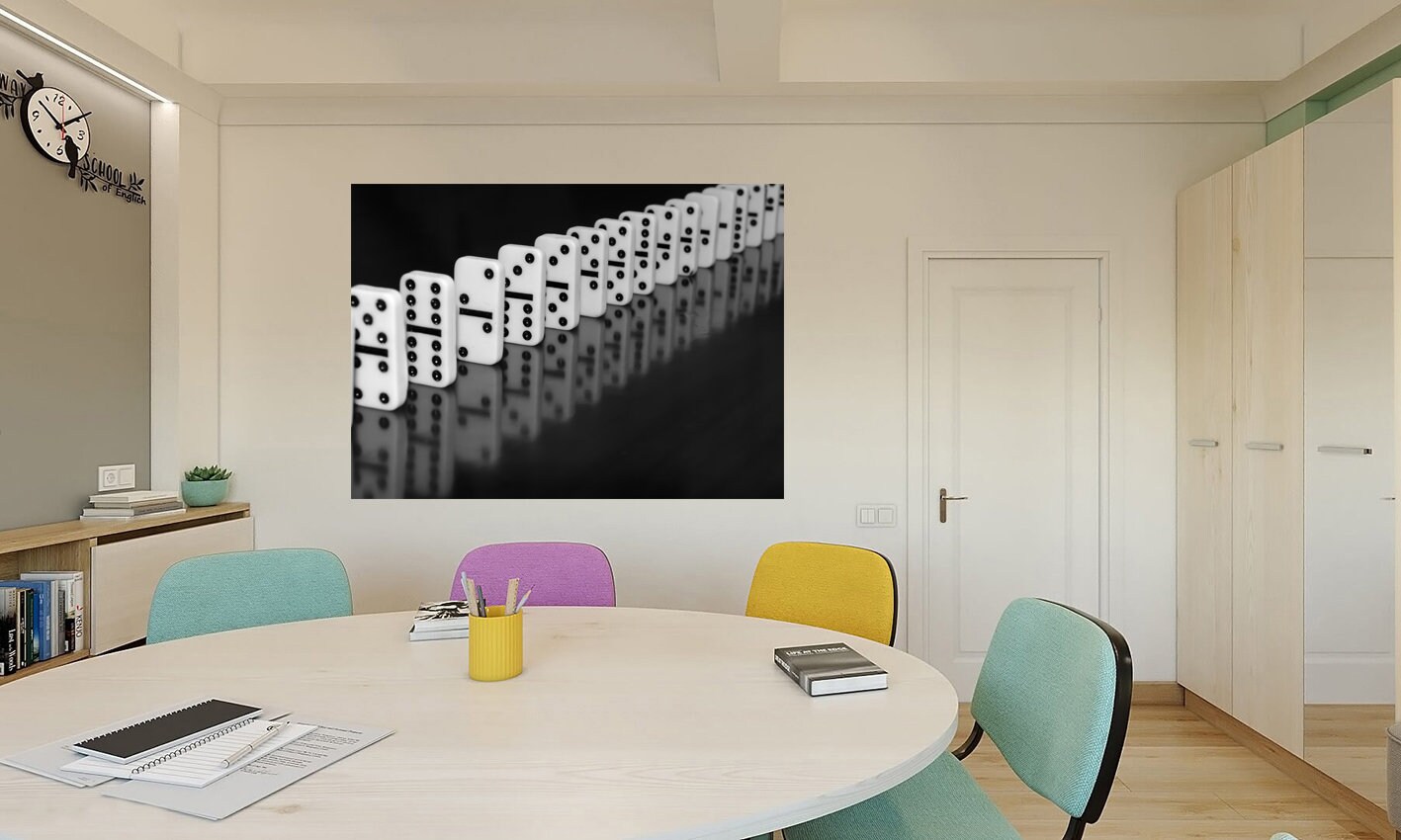 Domino Decal Dominoes Art Game Wall Sticker Playroom Prints - Etsy