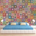 Square Wall Decal Geometric Wall Decal Shapes Wall Art Retro Mural ...