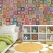 Square Wall Decal Geometric Wall Decal Shapes Wall Art Retro Mural ...