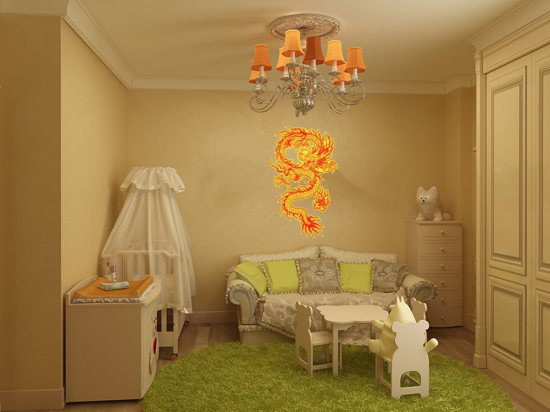 Dragon Wall Decal Chinese Dragon Art China Wall Vinyl Japanese - Etsy