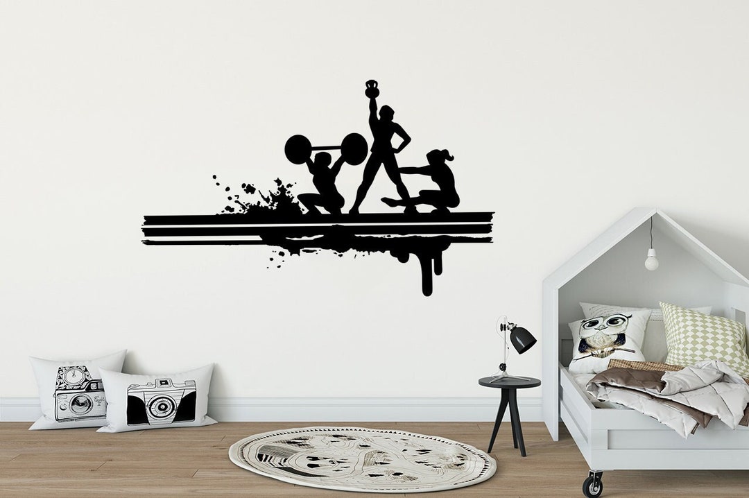 Athletes Decal Gym Wall Decor Workout Decal Motivational Decal Sport ...