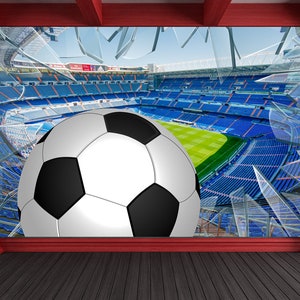Soccer Ball Mural Sports Wall Stickers Football Wall Decal Soccer ...