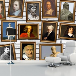 Famous People of the World Wallpaper World Legends Faces Mural Portrait ...