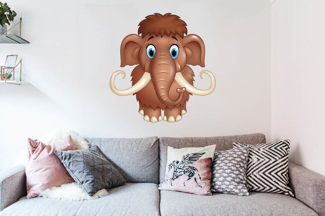 Mammoth Decal Wall Sticker Baby Nursery Room Art Safari Baby Print ...