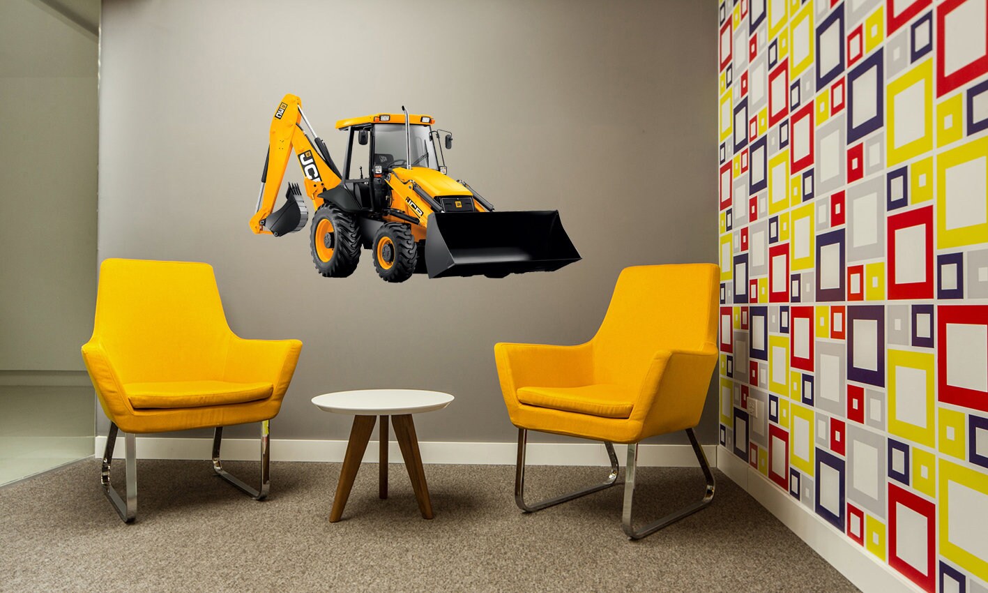 Excavator Decal Nursery Truck Vinyl Vehicles Sticker | Etsy