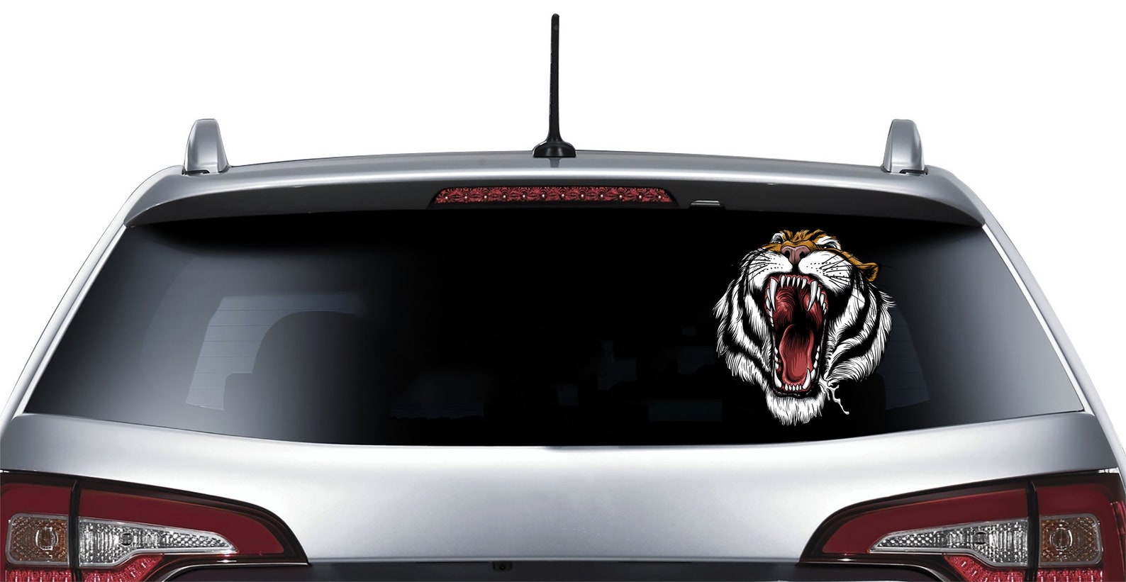 Tiger Decal Animal Wall Decal Roaring Tiger Sticker Tiger Head Wall Art ...