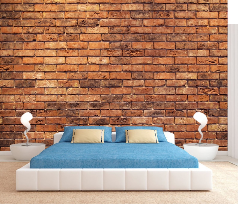 Peel and Stick Old Vintage Brick Wallpaper Stone Mural Realistic Brick ...