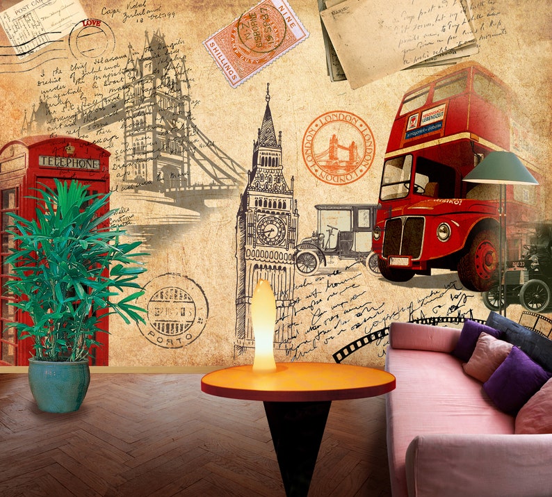 London Wall Mural Tower Bridge Print Great Britain Mural | Etsy