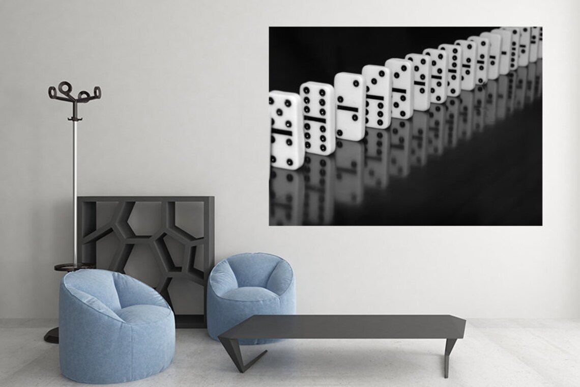Domino Decal Dominoes Art Game Wall Sticker Playroom Prints - Etsy