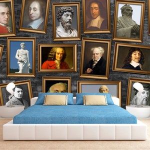 Famous People of the World Wallpaper World Legends Faces Mural Portrait ...