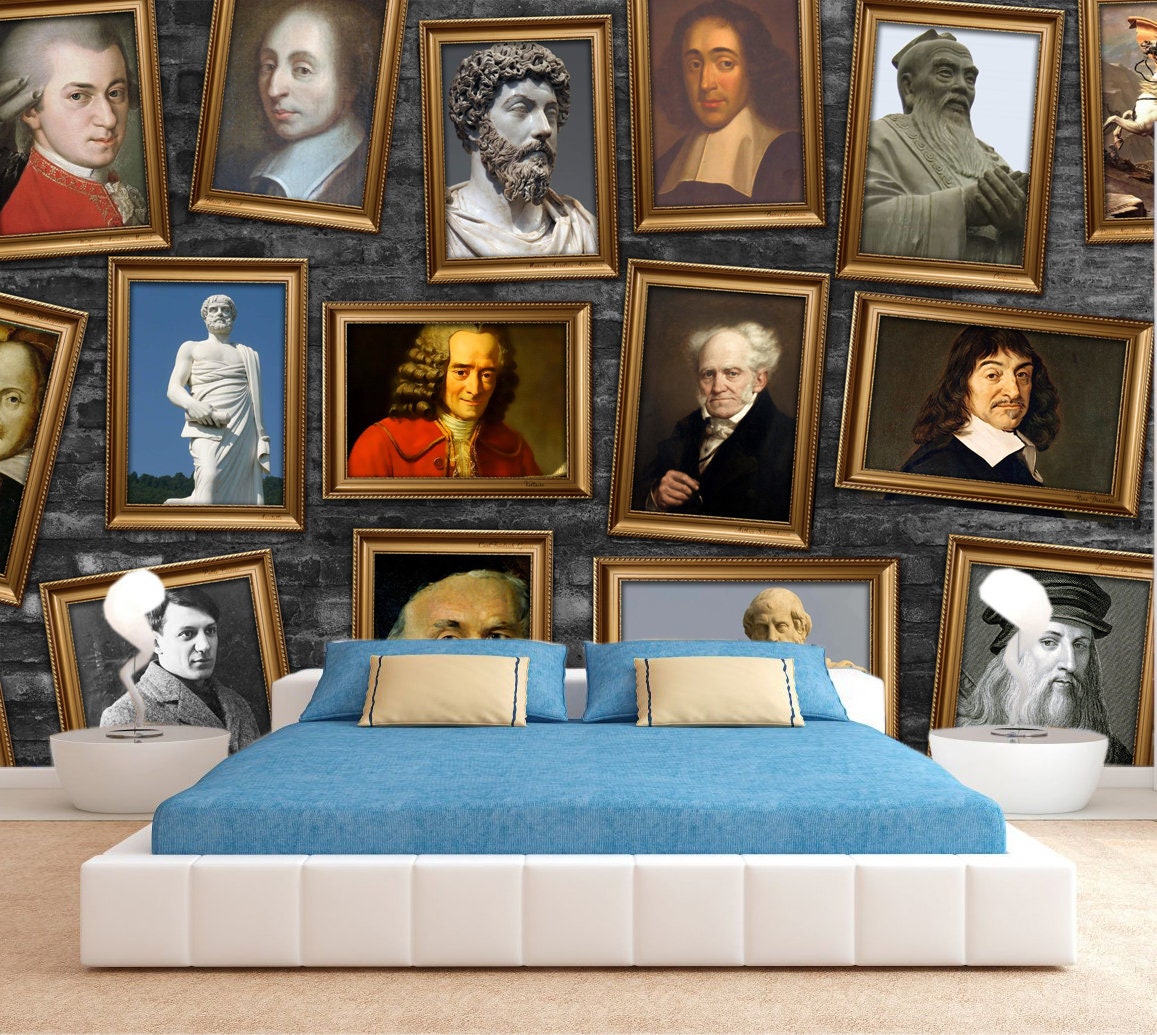 Famous People of the World Wallpaper World Legends Faces Mural Portrait ...