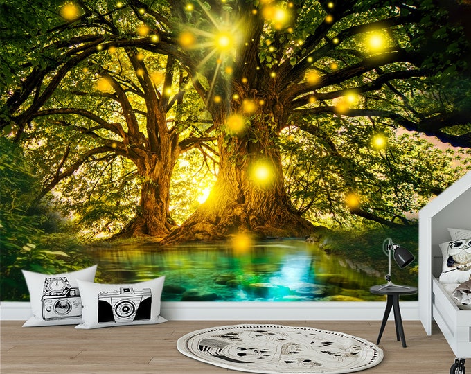 Toscania Landscape Premium Wallpaper, Scenic View Mural With Trees ...