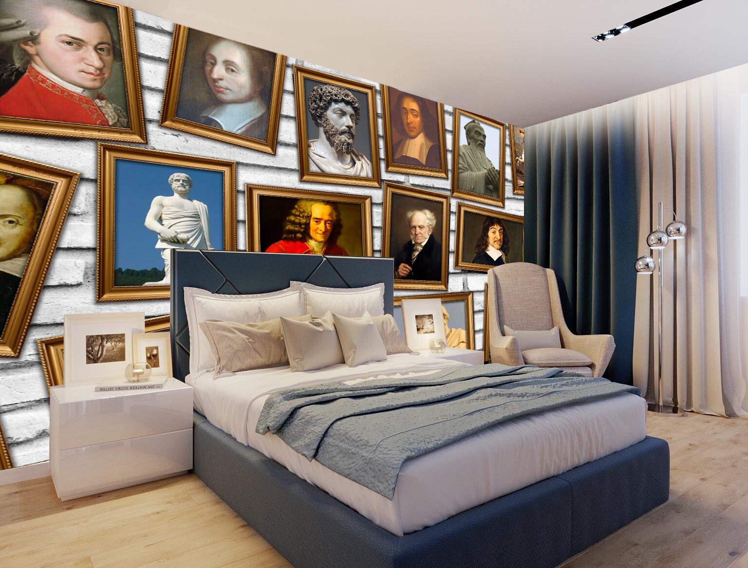 Famous People of the World Wallpaper World Legends Faces Mural - Etsy